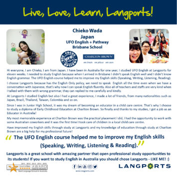 Chieko Wada - Written Testemonial | Langports